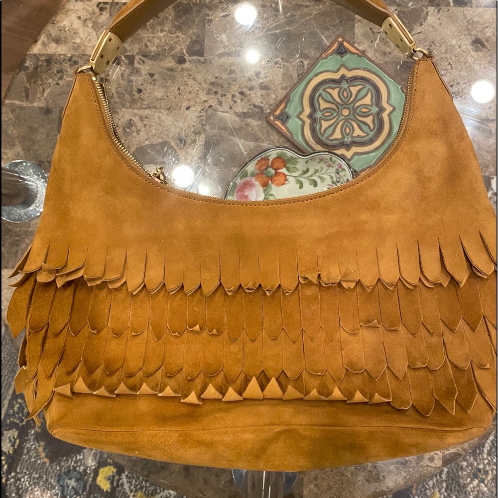 Cole Haan Fun Frilly Suede Pocket Book - Gem